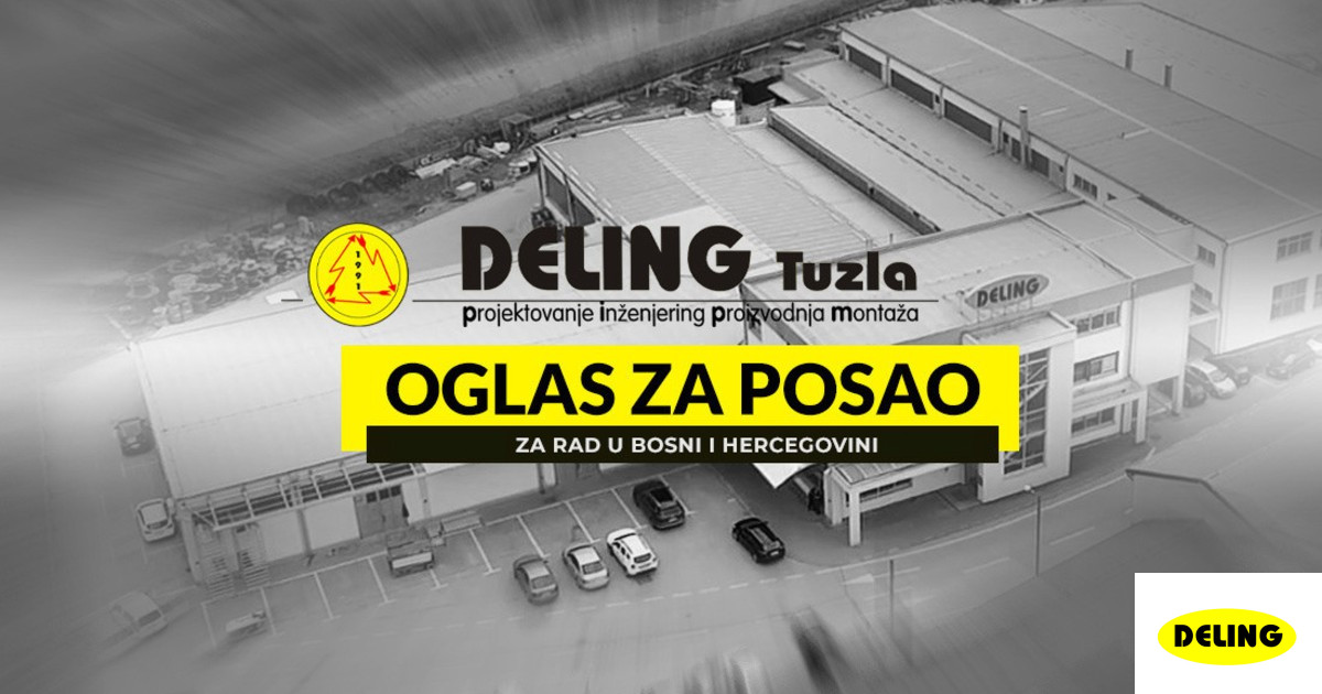 Inžinjer elektrotehnike - energetika / automatika (m/ž) | DELING Tuzla ...