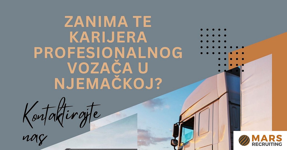 Vozač (m/ž) | Mars Recruiting - Klix Posao
