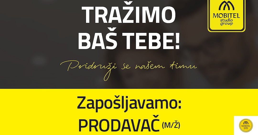 Prodavač (m/ž) | Mobitel Studio - Klix Posao