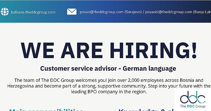 Customer Service Advisor - German Language (m/f) | The DDC Group - Klix ...