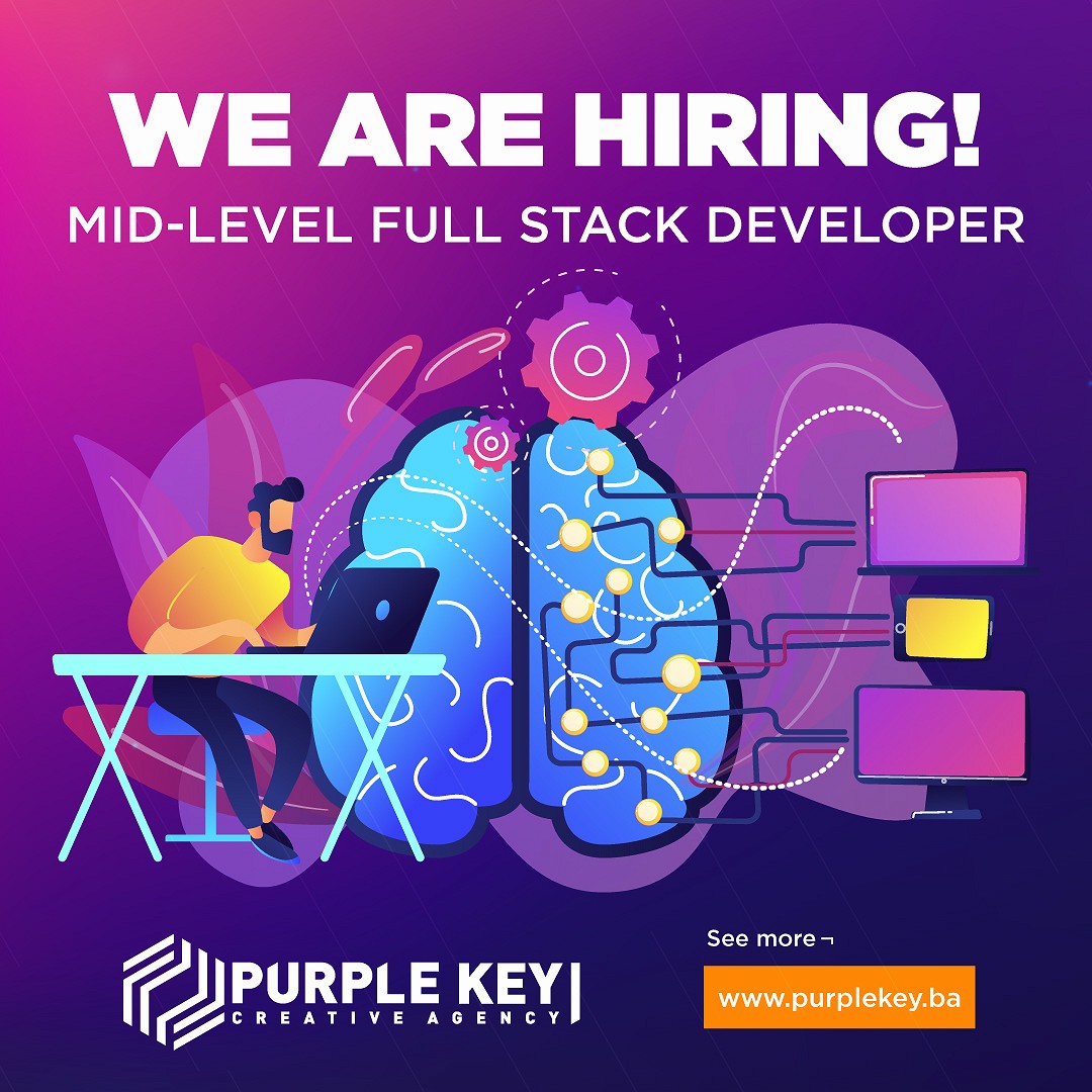 Mid-Level Full Stack Developer (m/f) | Purple Key Agency - Klix Posao