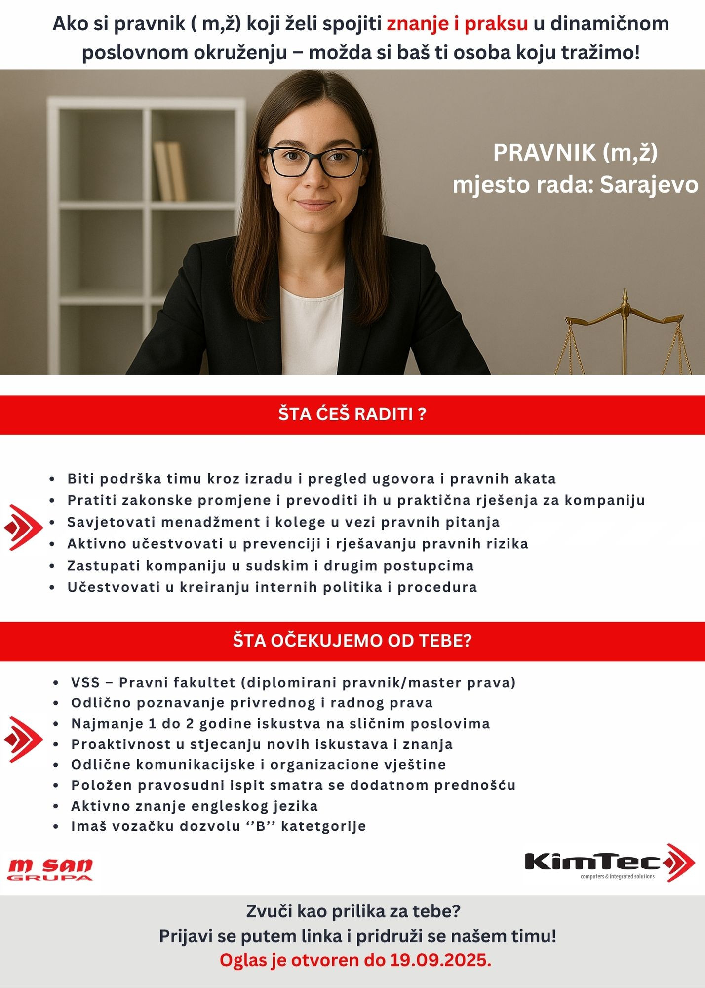 Pravnik (m/ž) | M San Grupa - Klix Posao
