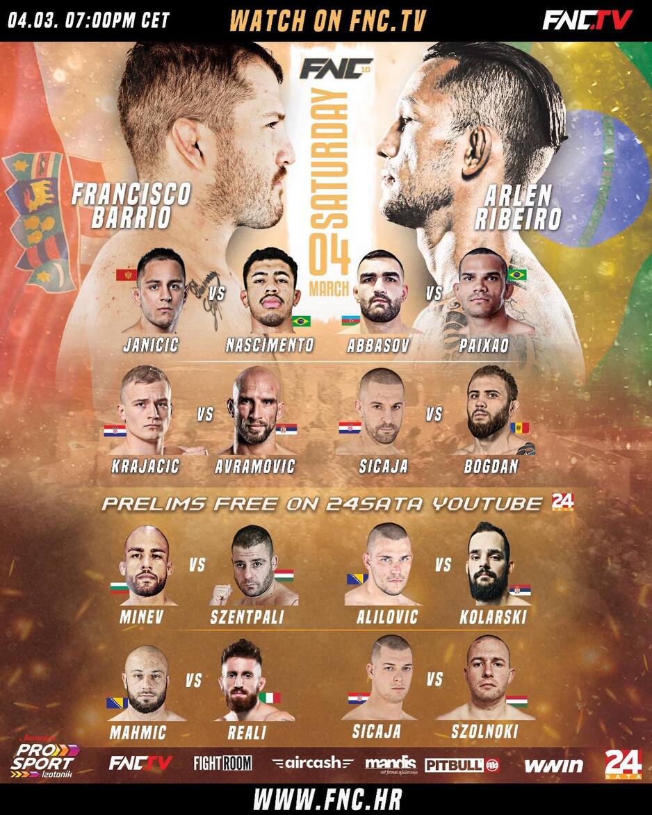 Objavljen fight card za FNC 10 u Ljubuškom: Meč za titulu i vrhunske borbe
