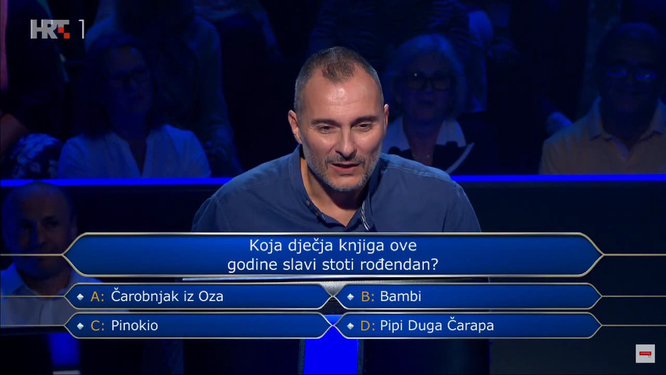 Pitanje o dječijoj knjizi takmičara u "Milijunašu" je koštalo 5.000 eura: Biste li znali odgovor?