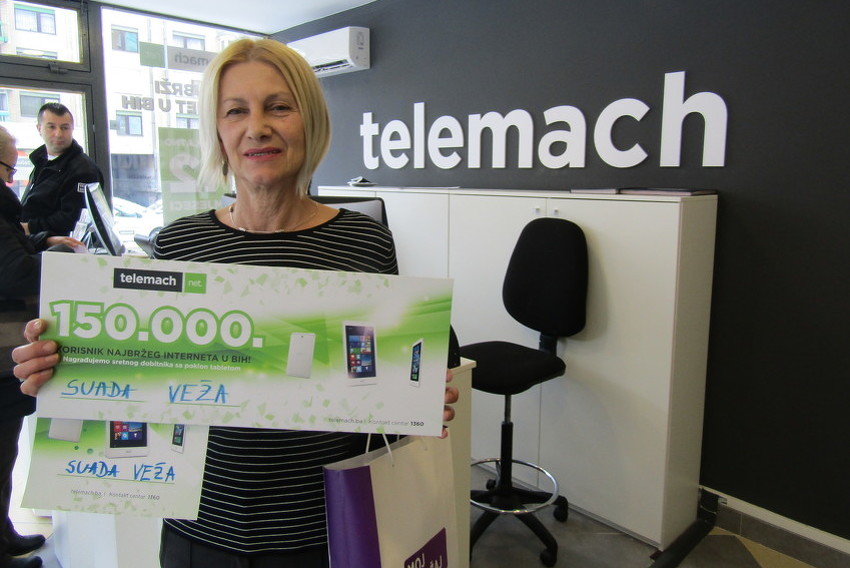 Promo / Telemach nagradio 150.000-tog korisnika najbržeg interneta u BiH