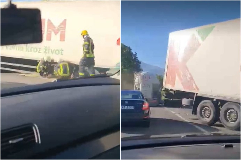 Teška saobraćajna nesreća kod Mostara: Sudarili se kamion i automobil, na terenu i vatrogasci