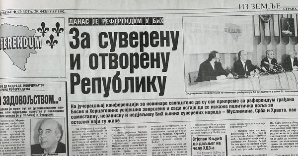 Kako su mediji 1992. godine izvještavali o referendumu za nezavisnost BiH