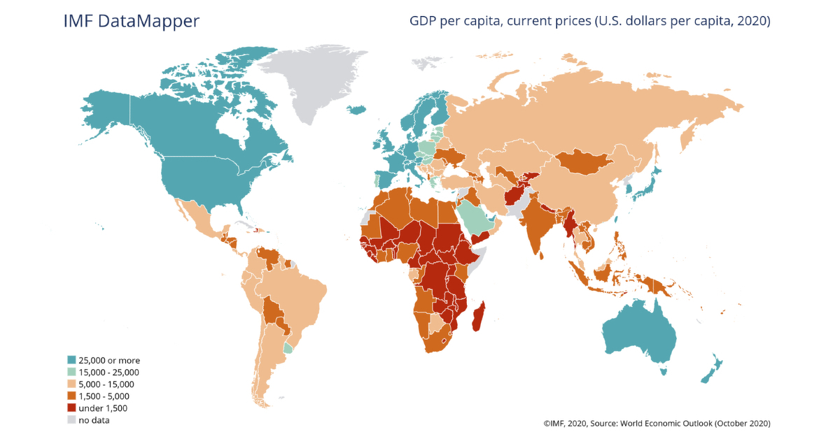 Nova mapa prikazuje zemlje najvećeg prosperiteta: Evropa i Amerika ...