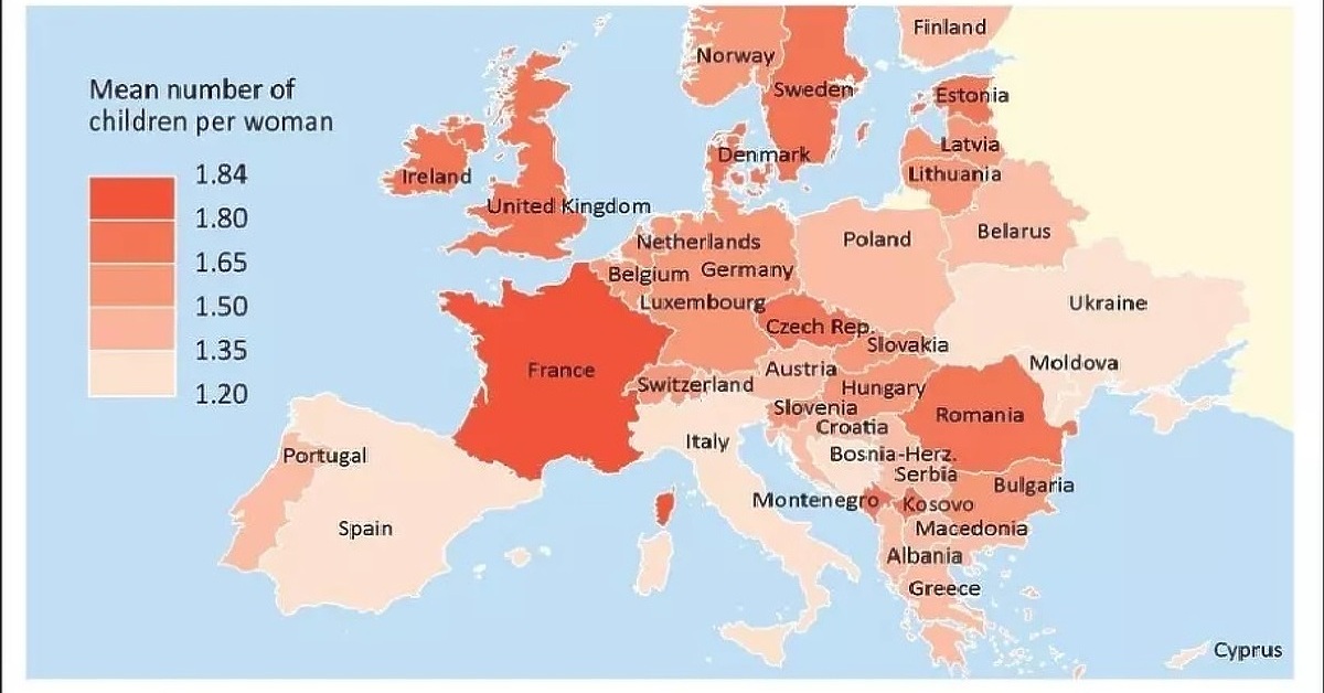 Zašto je natalitet veći na sjeveru Evrope nego na jugu