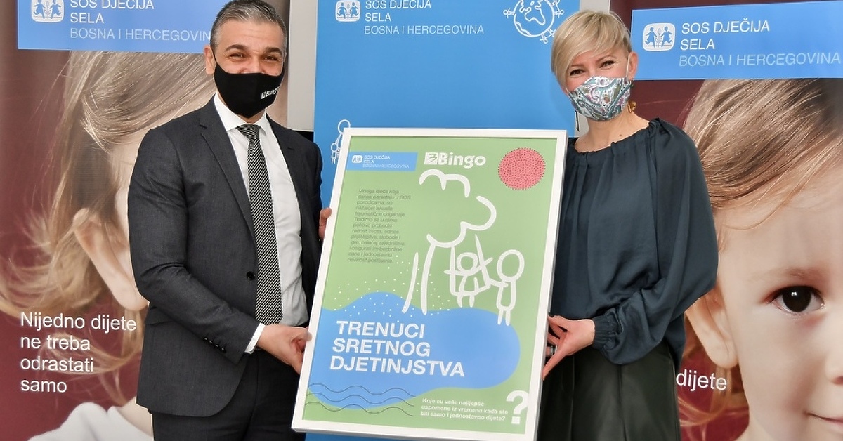 Kompanija Bingo donirala 40.000 KM SOS Dječijim selima BiH