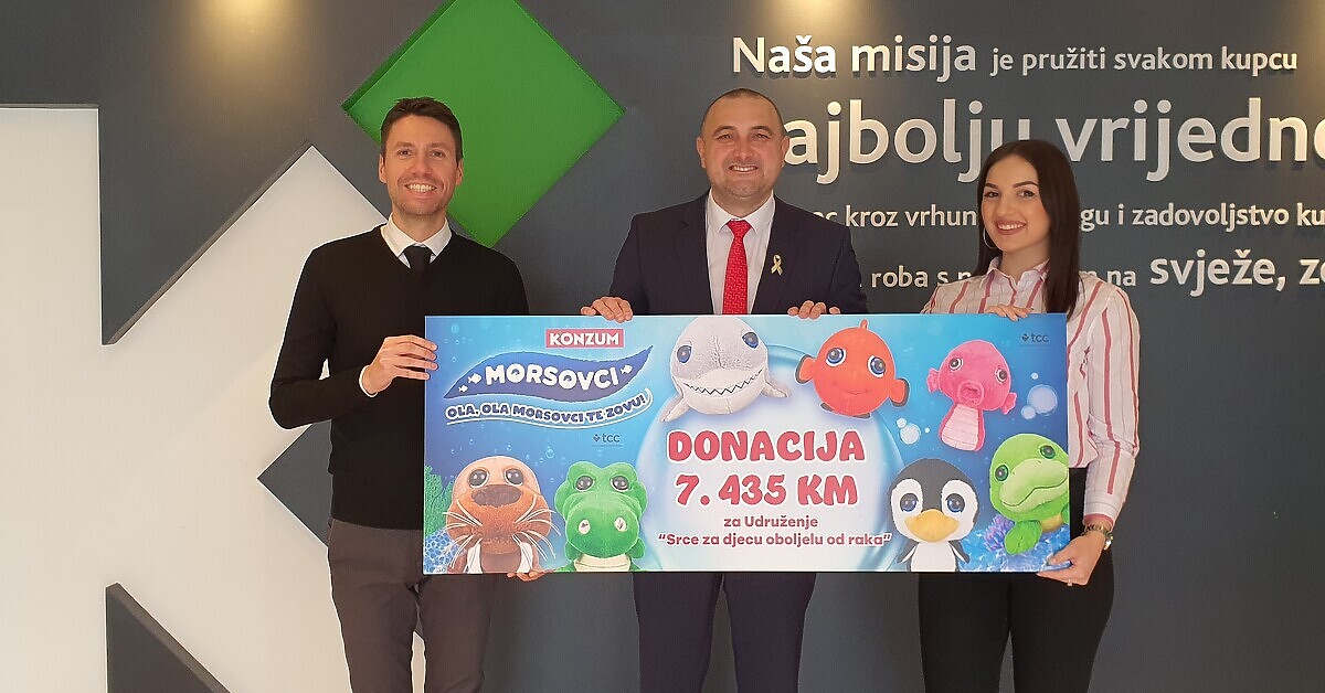 Za kraj projekta Morsovci Konzum donirao 7.435 KM Udruženju "Srce za ...