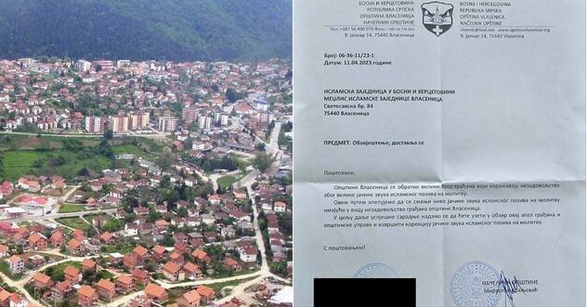 Načelnik Vlasenice zatražio da se smanji nivo jačine zvuka ezana u tom ...