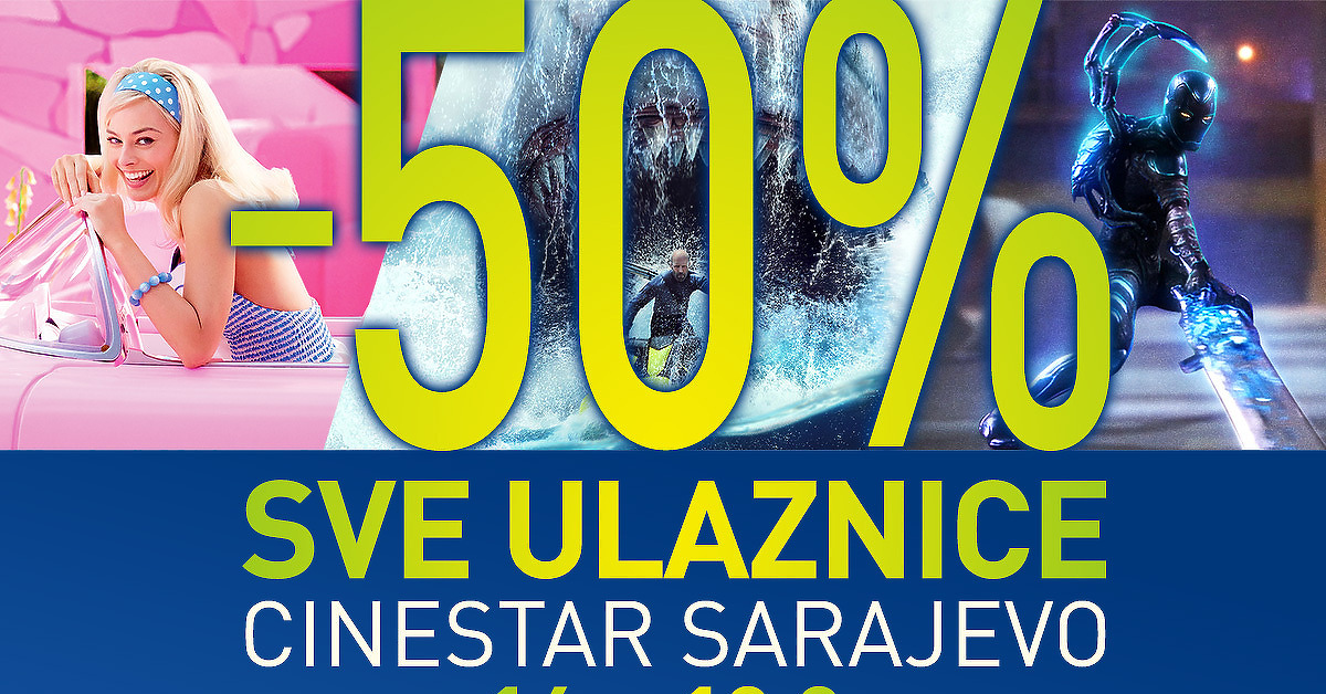 CineStar Sarajevo organizuje veliku filmsku sedmicu: Svi filmovi u pola cijene