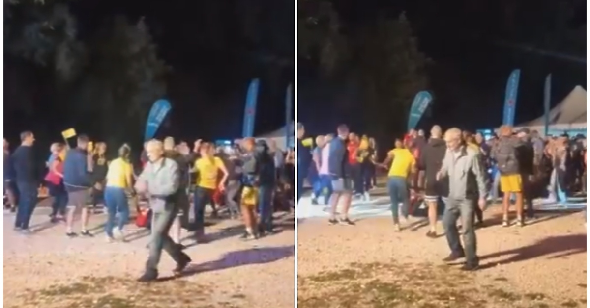 Simpatičan prizor: Veseli djedica zaplesao s ekipom na Audi B2B Run partyju