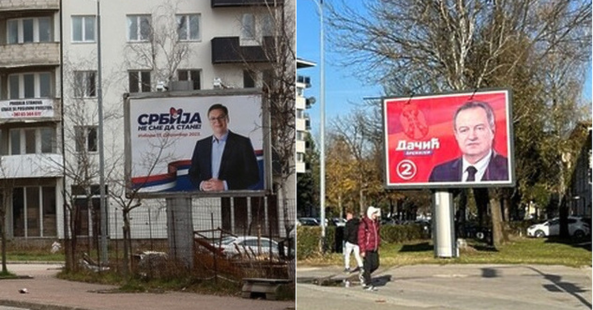 Predizborni plakati i bilbordi podrške Vučiću i Dačiću postavljeni u ... Predizborni plakati i bilbordi podrške Vučiću i Dačiću postavljeni u ...