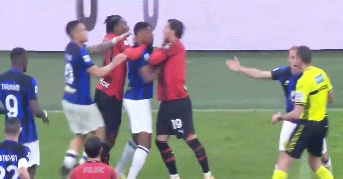 Haotičan kraj velikog derbija: Igrači Milana davili i udarali ...