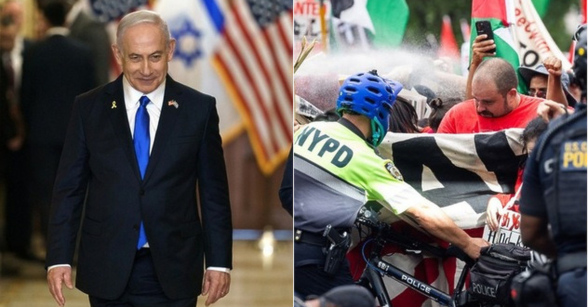 Netanyahu govori pred Senatom i Predstavničkim domom SAD-a, hiljade ...