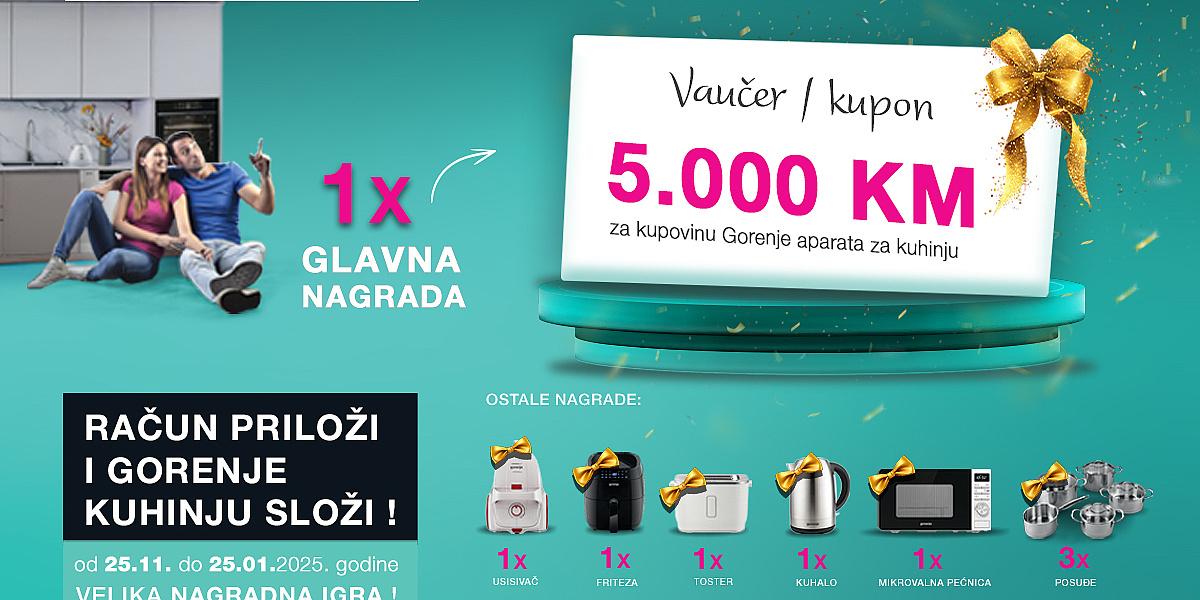Nagradna igra Domod i Gorenje: "Račun priloži i Gorenje kuhinju složi“