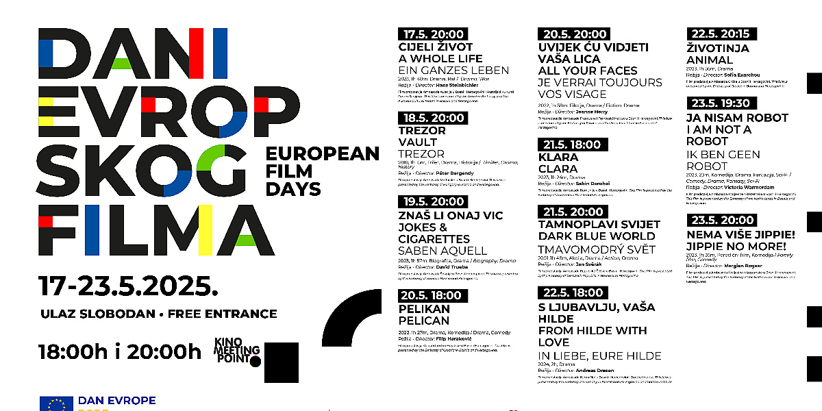 Dani evropskog filma od 17. do 23. maja u kinu Meeting Point u Sarajevu, ulaz besplatan