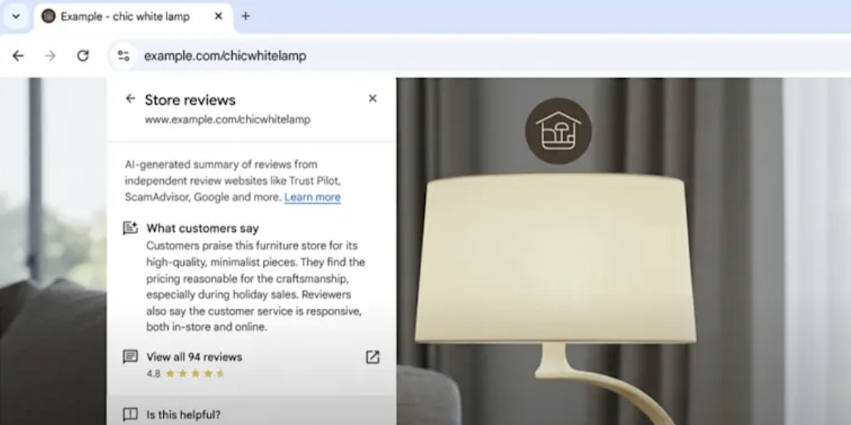 Google Chrome će prikazivati AI recenzije online prodavnica